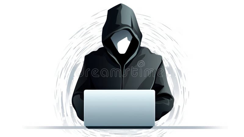 Hacker. Anonymous Hacker. Hacker 2d Illustration. Cyberspace Stock ...