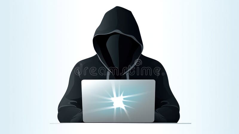 Hacker. Anonymous Hacker. Hacker 2d Illustration. Cyberspace Stock ...