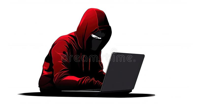 Hacker Anonymous Hacker Hacker 2d Illustration Cyberspace Stock Illustration Illustration