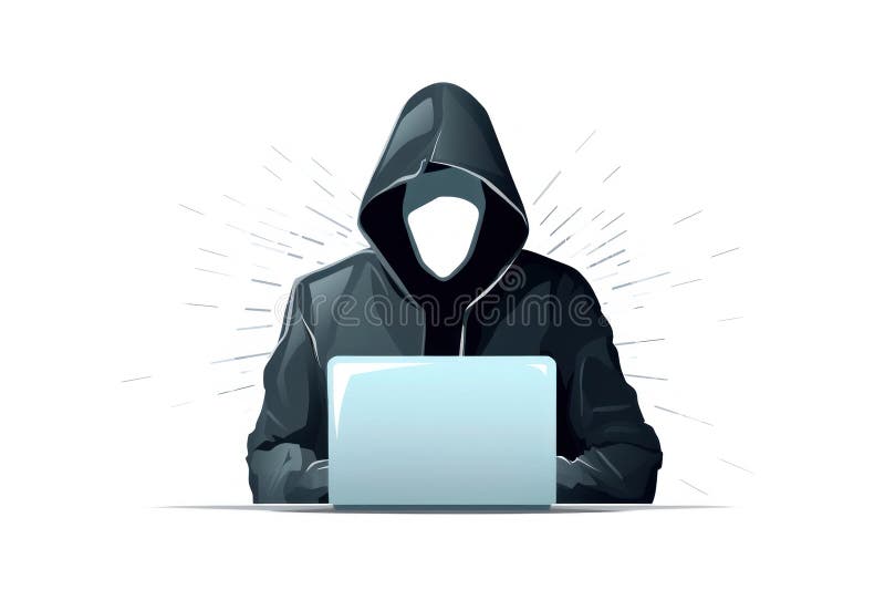 Hacker. Anonymous Hacker. Hacker 2d Illustration. Cyberspace Stock ...
