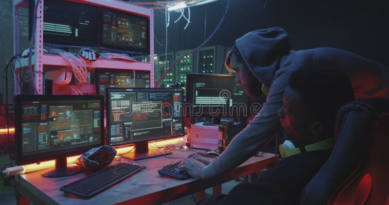 Hacker Asking Help from Friend Stock Footage - Video of attack, desk ...