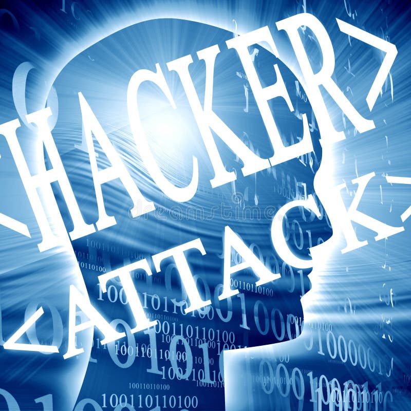 Hacker attack stock illustration. Illustration of electronic - 8076751