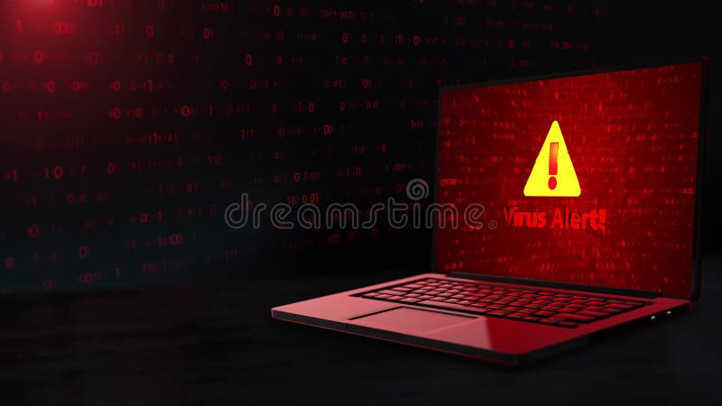 Hacker Attack Warning Error Alert Text on Computer Screen Stock Footage ...