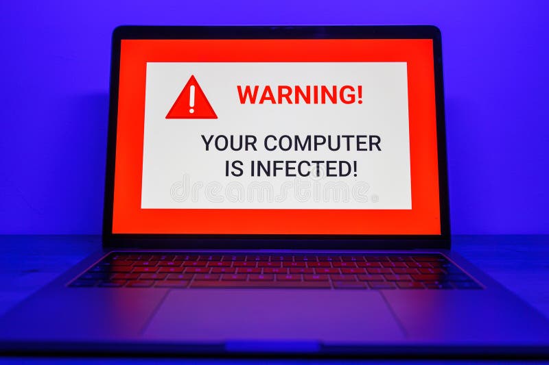 Hacker Attack on Computer. Warning Text on PC You Have Been Hacked ...