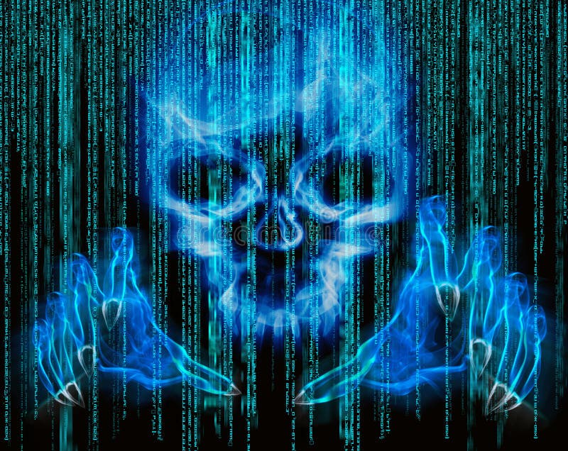 Hacker attack concept stock illustration. Illustration of hightech ...