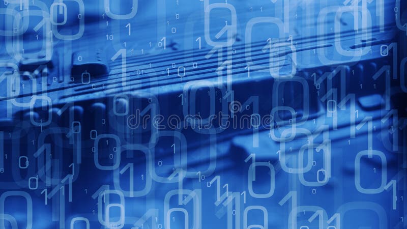 Futuristic Hacker Attack on Cyber Security System, New Technology Background Stock Illustration ...