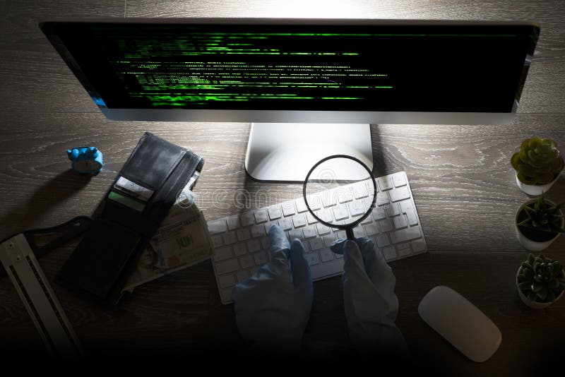 Hacker Attack Concept with Programmer at Computer Stock Image - Image ...
