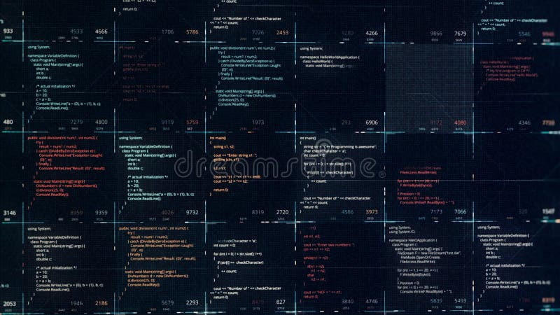 Abstract Hacker Screen With Cracking Password And Data Decryption Seamless Loop Animation