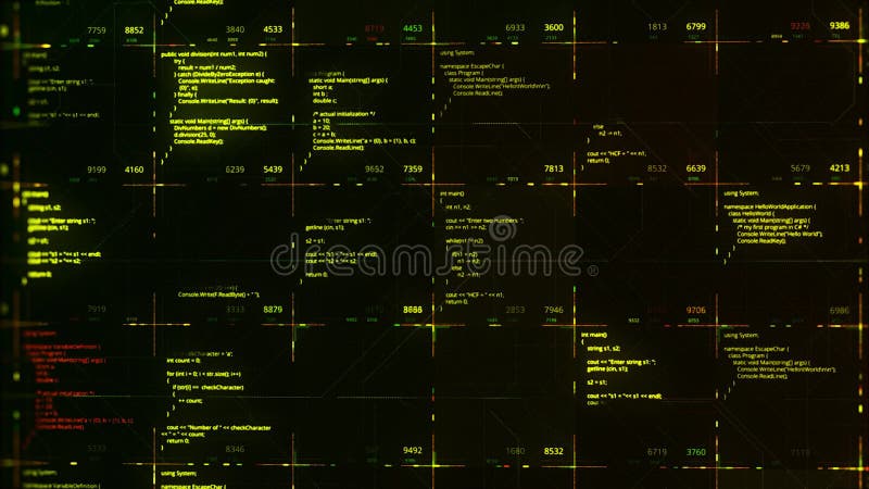 Hacker Writing Code Cracking Computer Programming Code In The Background Stock Video Video Of