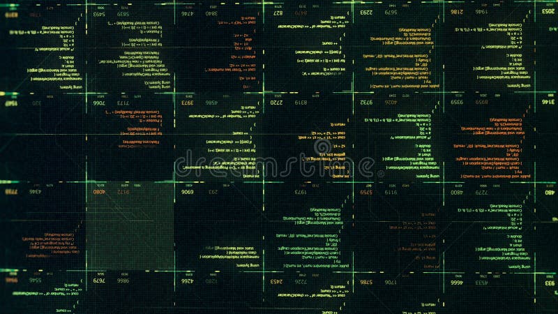 Computer Network Design, Digital Data Transmitted at High Speed, Seamless Loop. Animation Stock ...