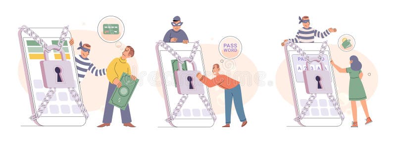 Hacker Attack Protection, Internet Security Concept. Secure Data ...