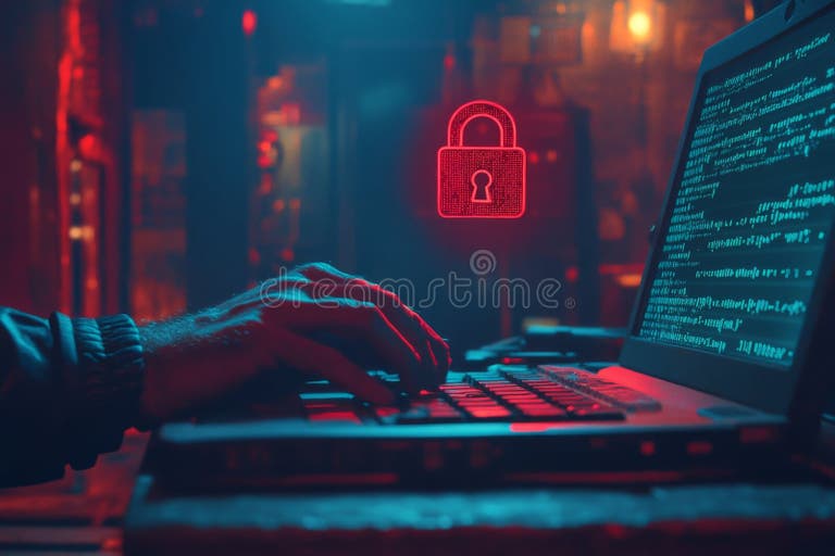 Hacker Attack. Security Breach Detected, System Compromised, Internet ...