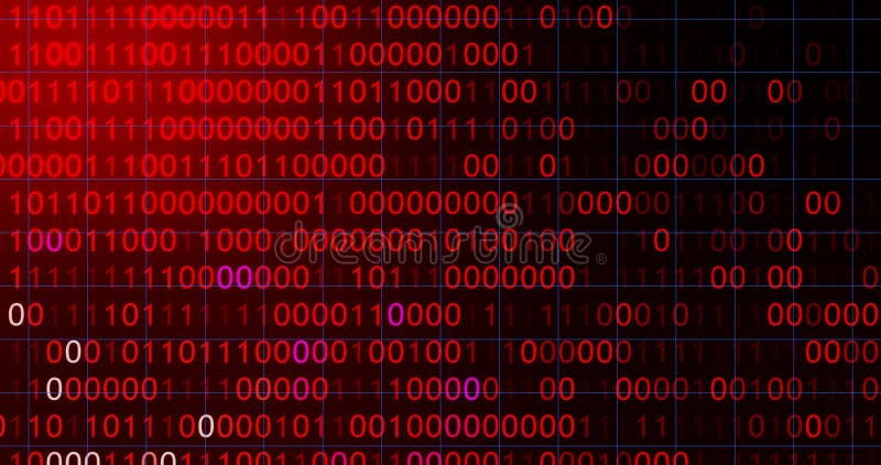 BINARY CODE 3D BG with CAMERA MOVEMENT. Stock Illustration ...