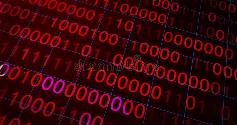 Binary Code 3d Bg with Camera Movement. Stock Illustration ...