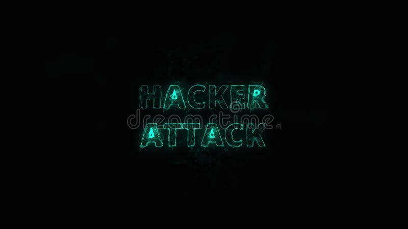 Hacker Attack Title with Plexus Effect. Connected Lines with Dots Stock ...