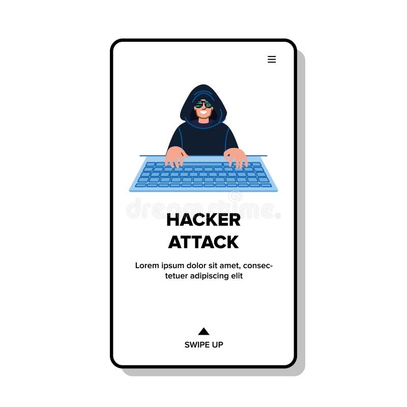 Hacker attack vector stock vector. Illustration of digital - 270375222