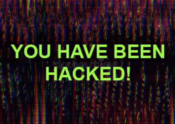 Hacker Attack Warning System Breakdown Pixel Stock Photo - Image of ...