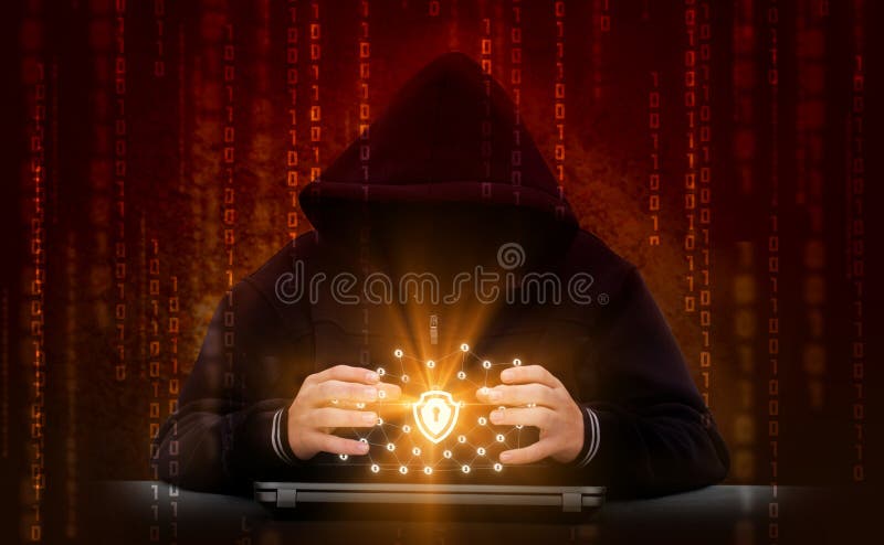 Hacker Attacks Secure Network. Stock Photo - Image of information ...