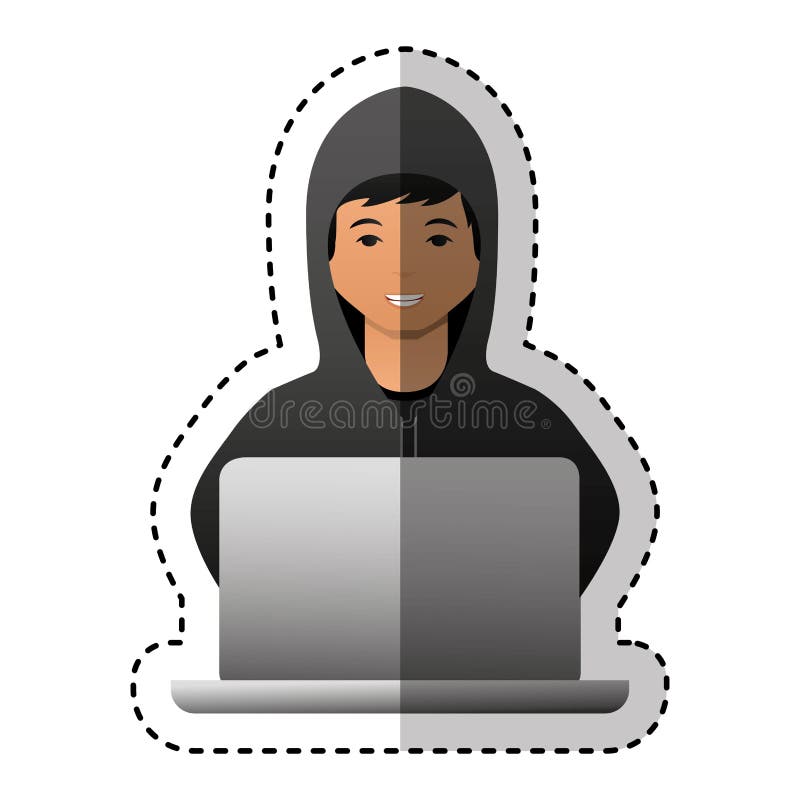 Hacker Avatar Character Isolated Icon Stock Illustration - Illustration ...