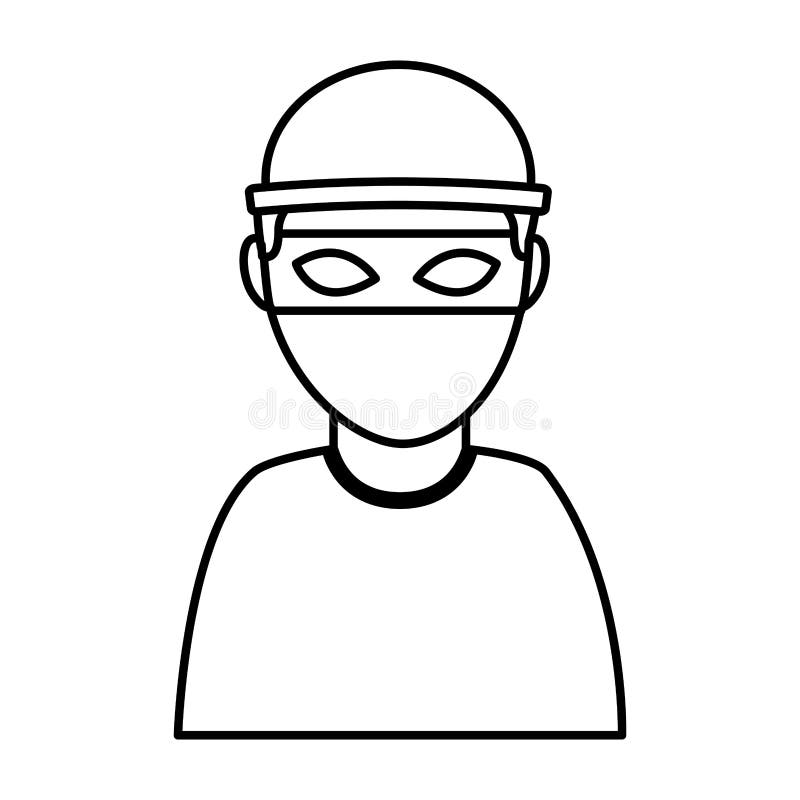 Hacker Avatar Character Isolated Icon Stock Illustration - Illustration ...
