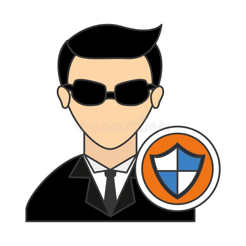 Hacker avatar character stock illustration. Illustration of password ...
