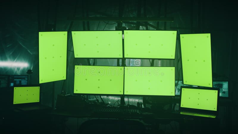 Hacker Base with High Tech Equipment Stock Video - Video of ...