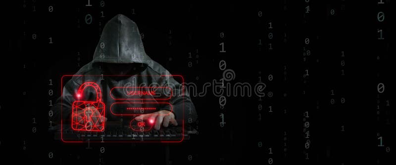 A Hacker Behind Binary Code, a Stream of Data, is Able To Break through it and Unlocks Cyber ...