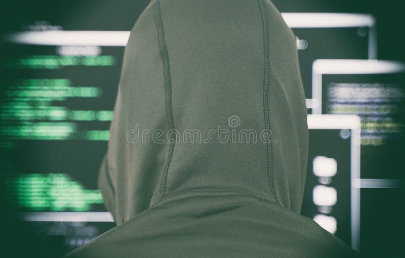 Hacker in black hoodie. stock photo. Image of mask, code - 159548832 Hacker in black hoodie. stock photo. Image of mask, code - 159548832