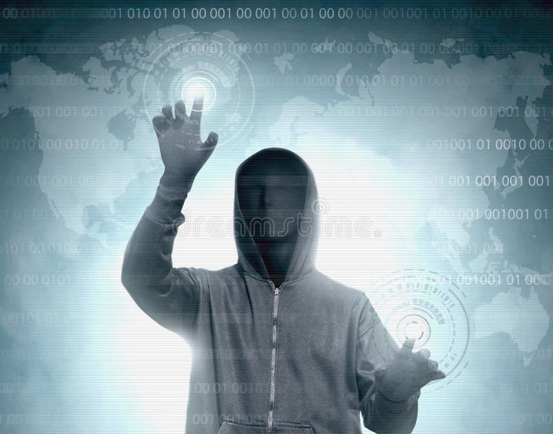Hacker in Black Hoodie Touching Virtual Screen with Binary Code Stock ... Hacker in Black Hoodie Touching Virtual Screen with Binary Code Stock ...