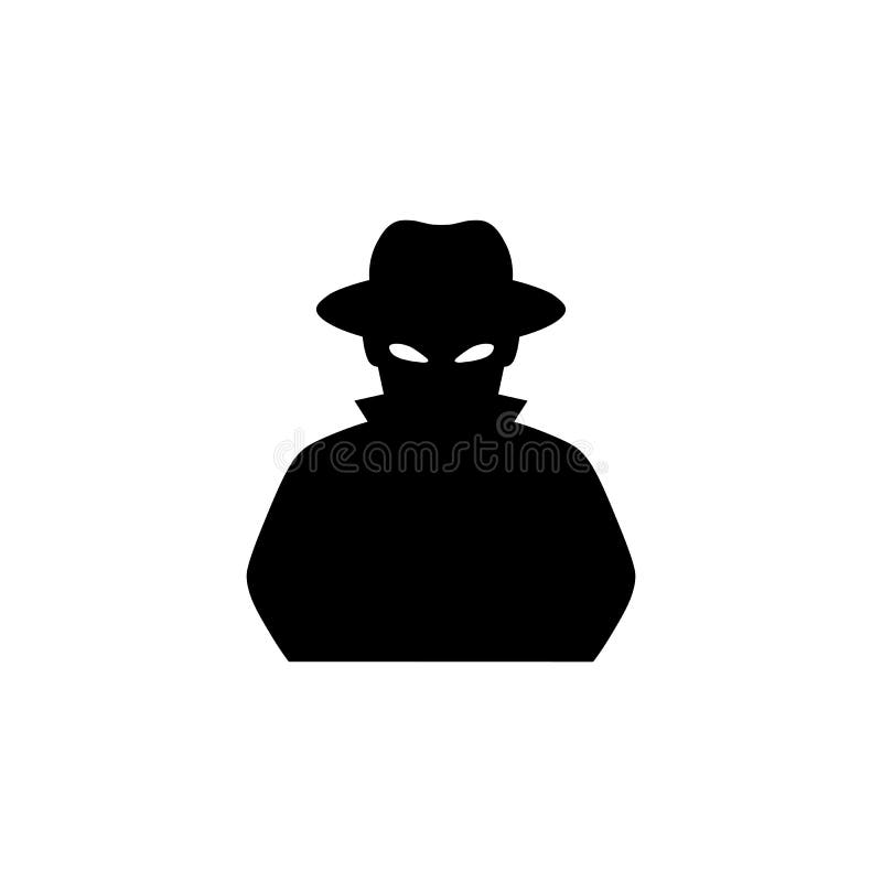 Hacker Black Sign Icon. Vector Illustration Eps 10 Stock Illustration ...