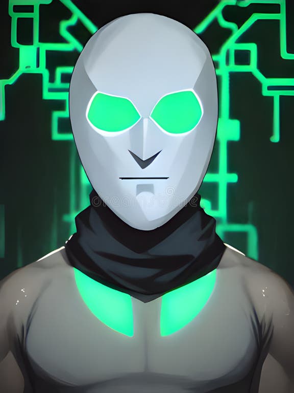 Hacker in a Black Suit and Mask, Hacker in Dark Room, AI Generated ...