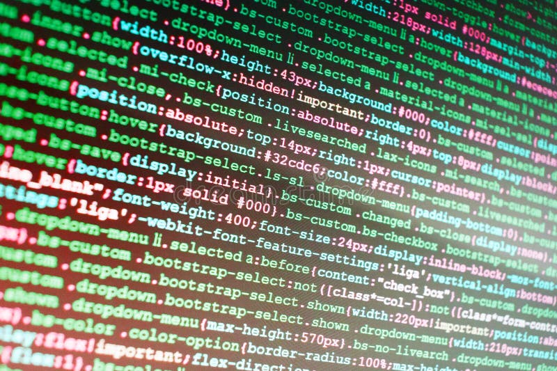 Hacker Breaching Net Security Source Code Close Up Stock Image Image Of Binary Linux 122458563
