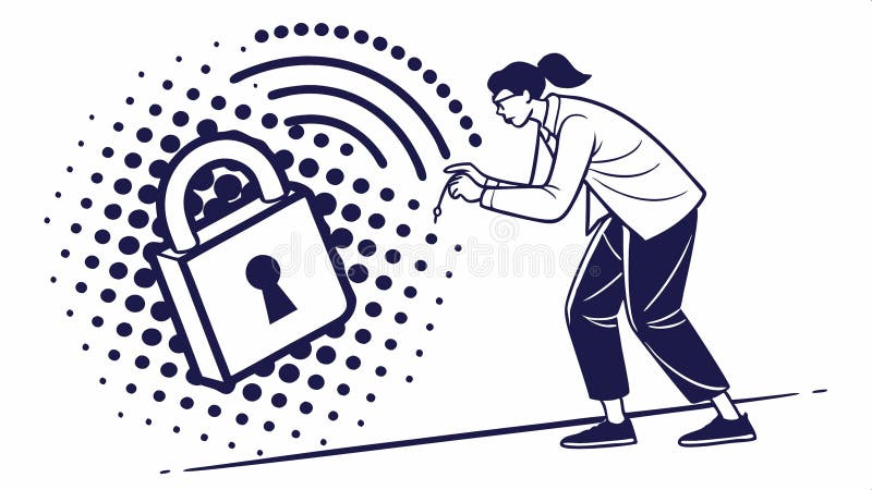 Breaking through Access Concept with Man in Room Crashing Concrete Key ...