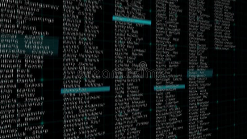 Hacker Breaks into Computer and Data Theft. Close Up Shot of a Computer Monitor of Hacker ...