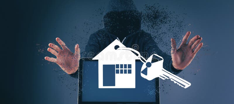 Hacker Breaks into Home Security Stock Photo - Image of office ...