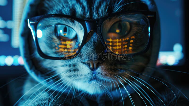 Hacker Cat Stock Illustrations – 386 Hacker Cat Stock Illustrations ...