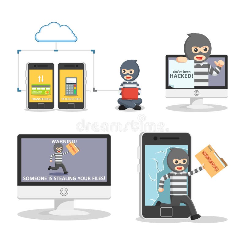 Hacker Character Profession Design Vector Stock Vector - Illustration ...