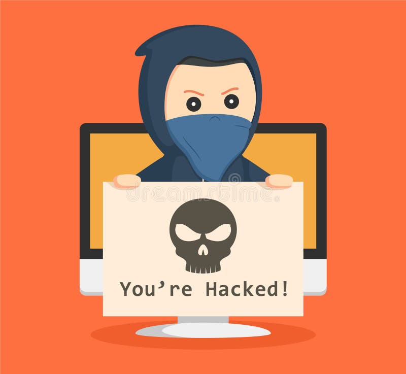 Hacker Character Profession Design Vector Stock Vector - Illustration ...