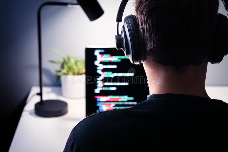 Man with Binoculars. Private Detective, Agent or Investigator Looking ...