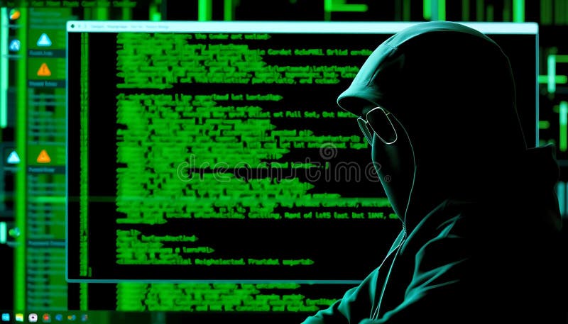 Hacker Coding On Screen Cyber Security Data Breach Computer Code 1472