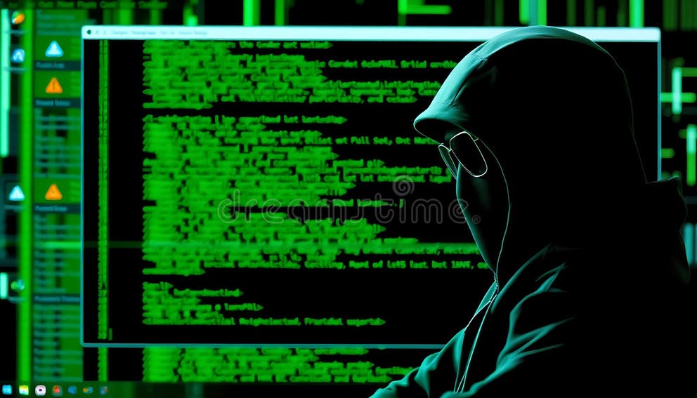 Hacker Coding on Screen, Cyber Security, Data Breach, Computer Code ...