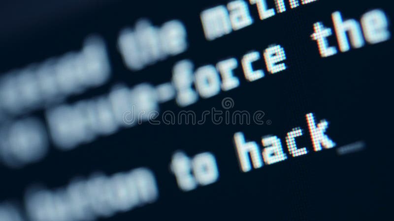 Hacker Screen Closeup. Hacking Language Concept Stock Video - Video of ...
