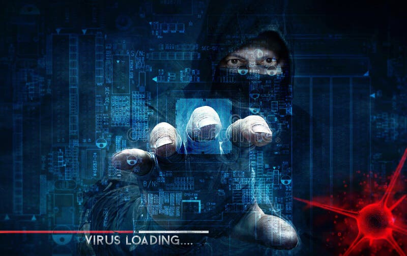 Hacker and Computer Virus - Concept Stock Photo - Image of binary ...