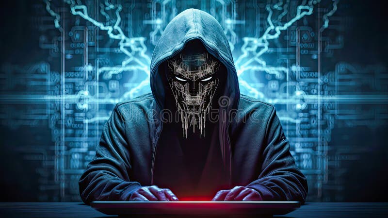 Hacker with a Concealed Identity, Highlighting Digital Threats and ...