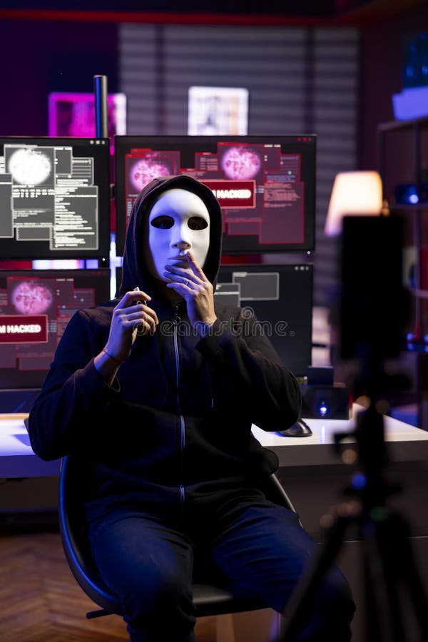 Hacker Concealing Identity Filming Ransom Video in Secret Underground ...
