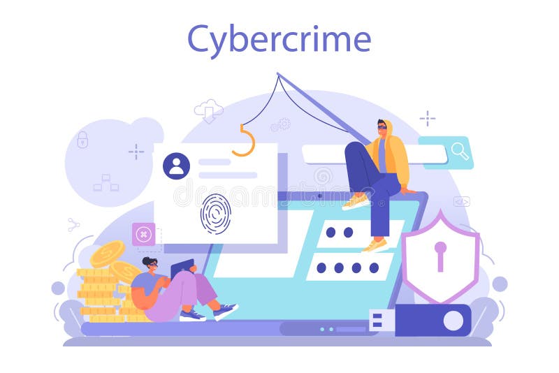 Hacker Concept. Cyber Attack, Thief Stealing Personal Data and Money ...