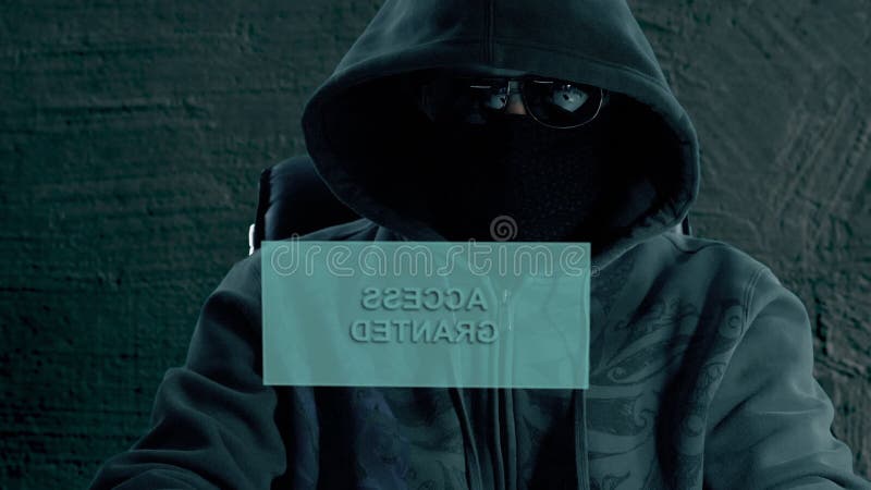 Hacker Crack Secret Password. a Hacker is Preparing an Attack on ...