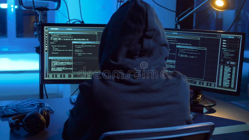 Hacker Creating Computer Virus For Cyber Attack Stock Footage Video