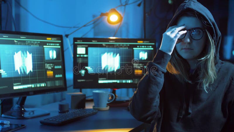 Hacker Creating Computer Virus for Cyber Attack Stock Footage - Video ...