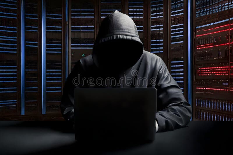 Image is Generated Using AI. Hacker. Cyber ??attack. Stock Illustration - Illustration of ...